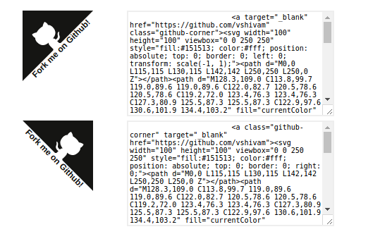 Github Vshivam Github Corners Text Animated Github Octocat With Text